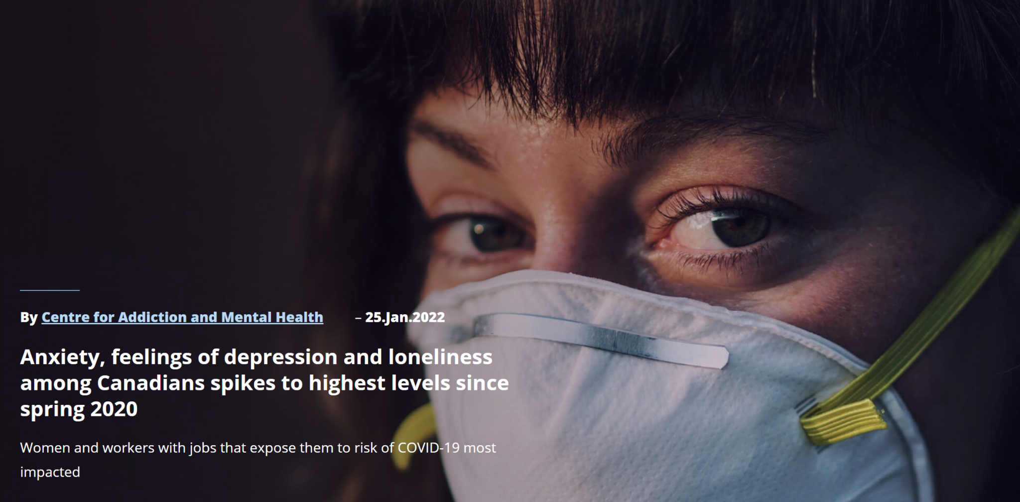 Anxiety, feelings of depression and loneliness among Canadians spikes ...